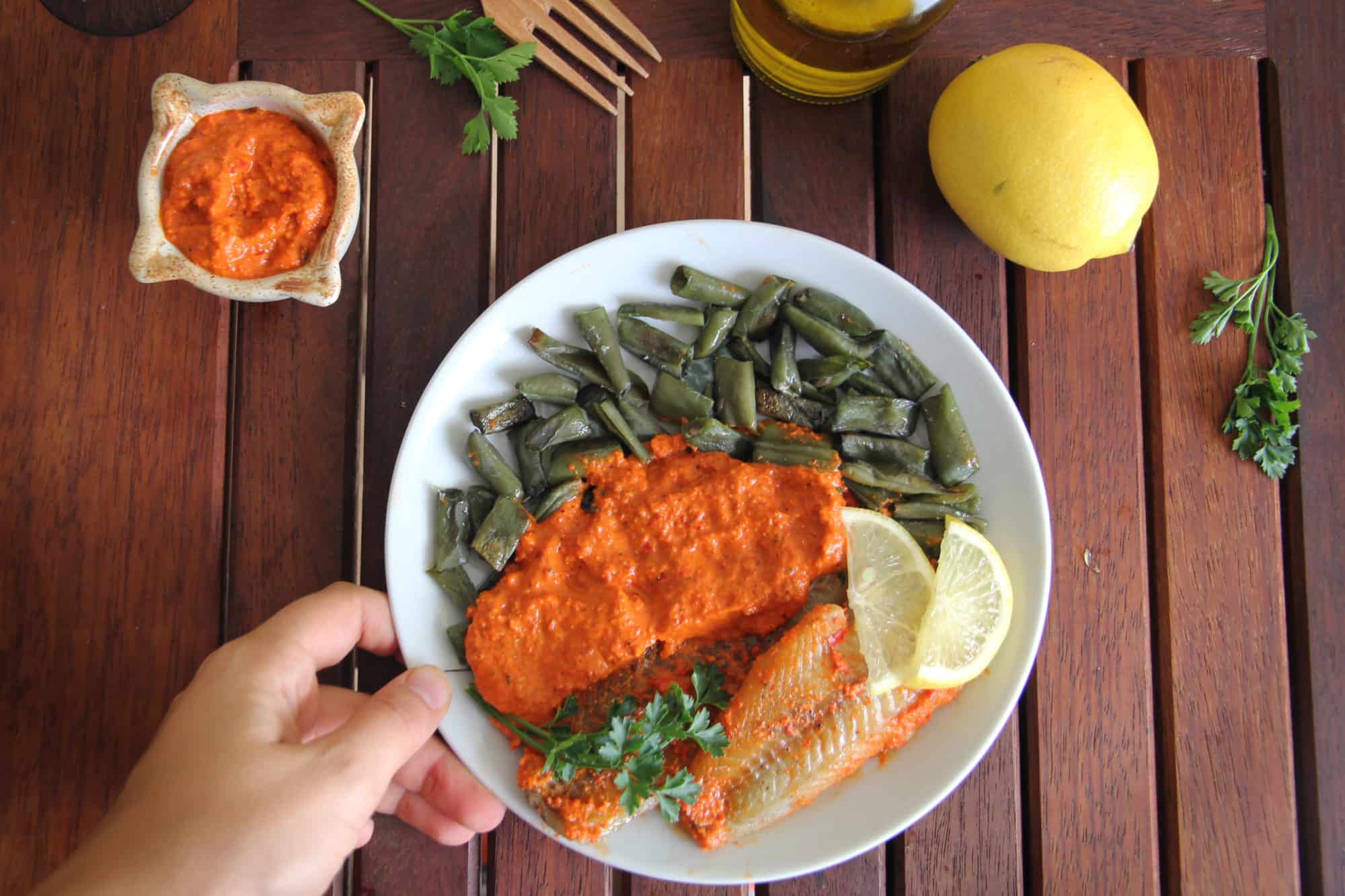 Mediterranean Baked Cod with Romesco Sauce (GF, 30 Mins) - Medmunch