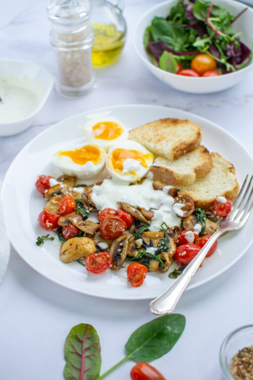 High-Protein Mediterranean Savoury Breakfast Bowl - Medmunch
