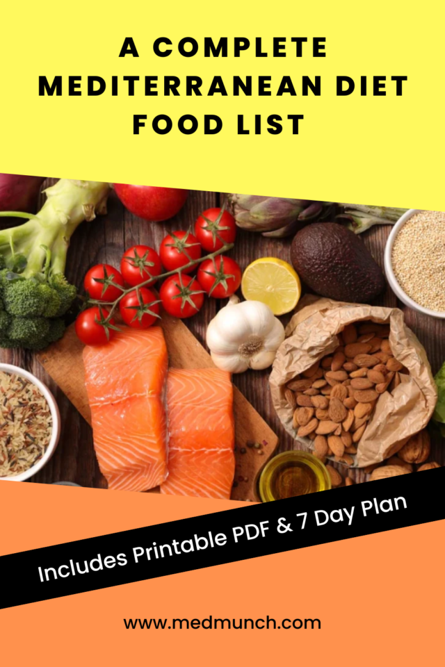 A Complete Mediterranean Diet Food List (+ Printable PDF & 7 Day Plan ...