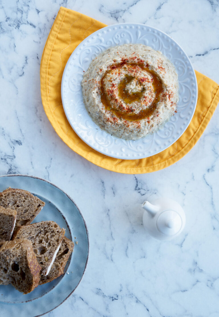 Mutabal (Middle Eastern Roasted Eggplant Dip) - Medmunch