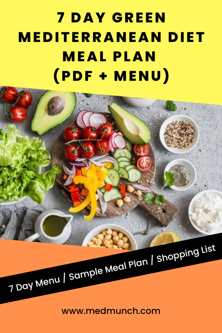 7 Day Green Mediterranean Diet Meal Plan (PDF + Menu) - Medmunch