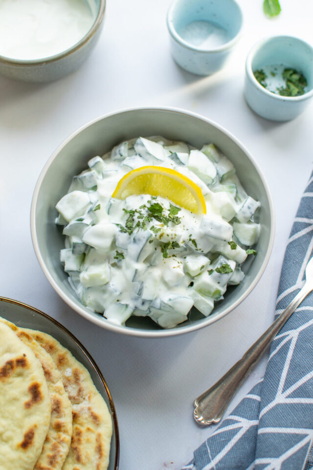 Lebanese Cucumber Yogurt Salad (Khyar Bi Laban) - Medmunch